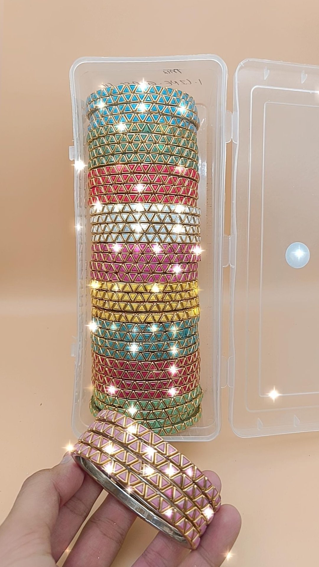 TRIANGLE KUNDAN BANGLES - Bangles King
