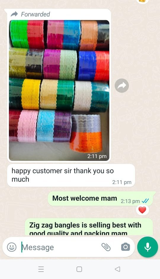 ZIG ZAG VELVET METAL BANGLES - Bangles King