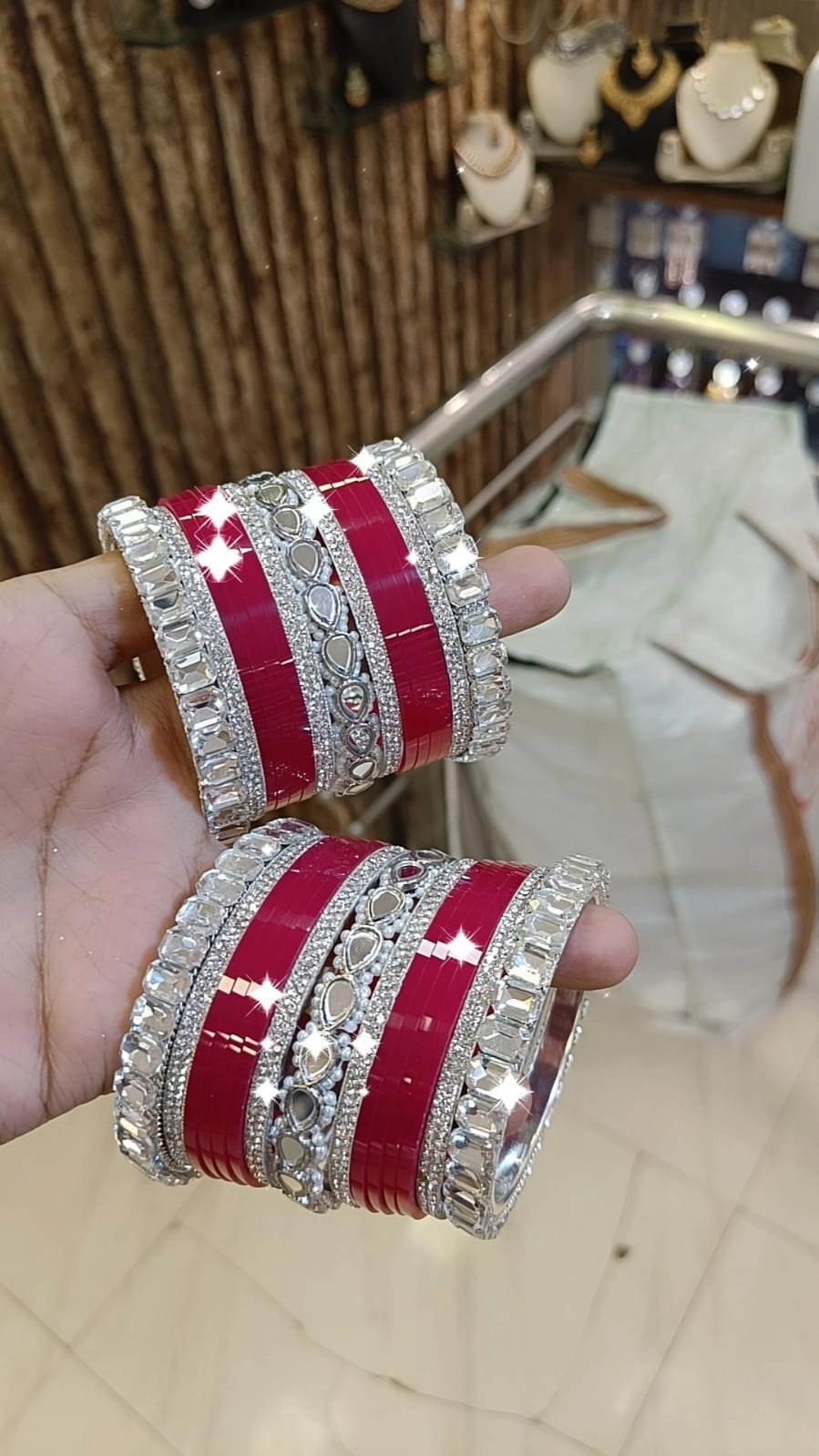 SILVER MIRROR CHOODA - Bangles King