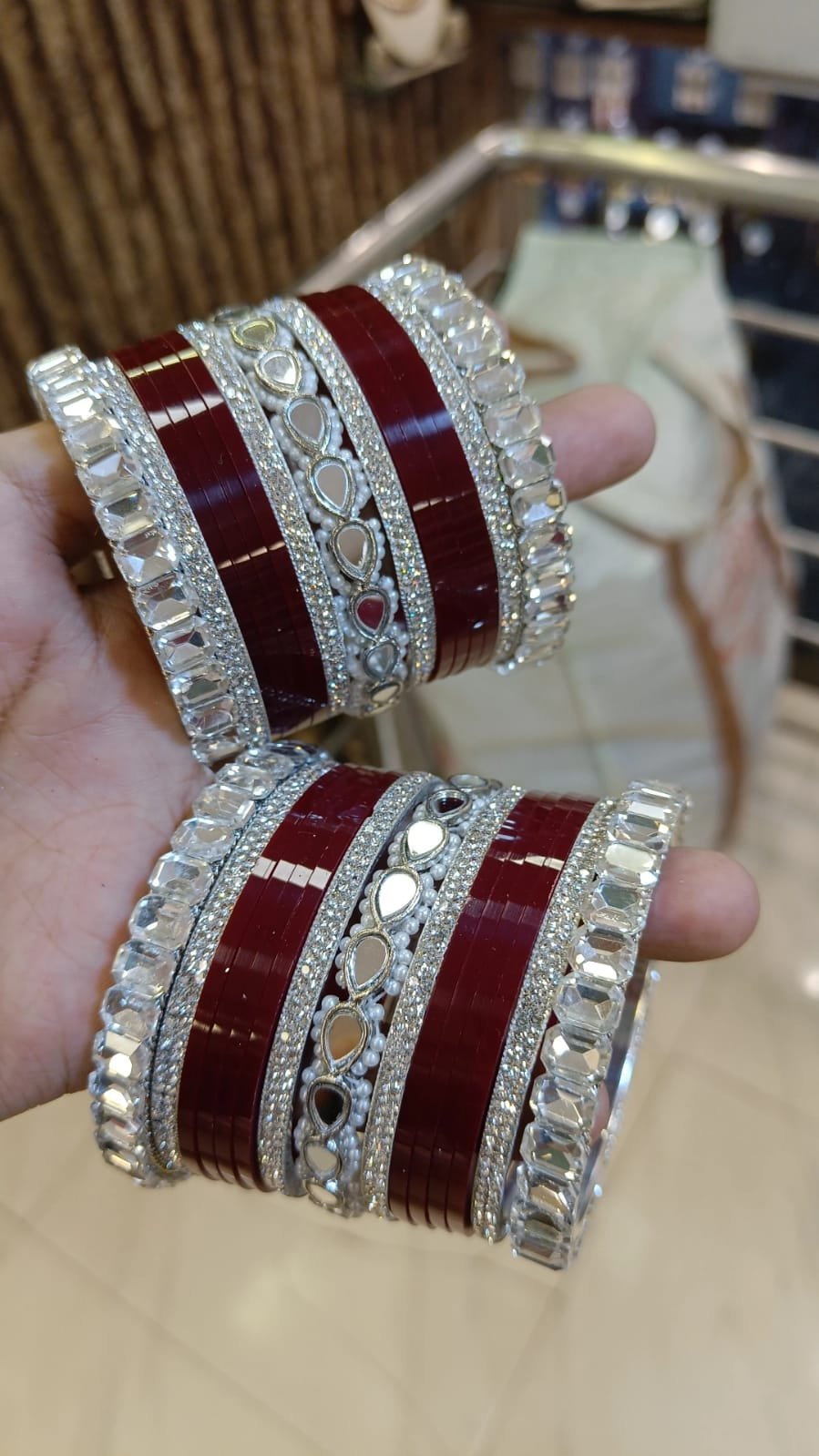 SILVER MIRROR CHOODA - Bangles King