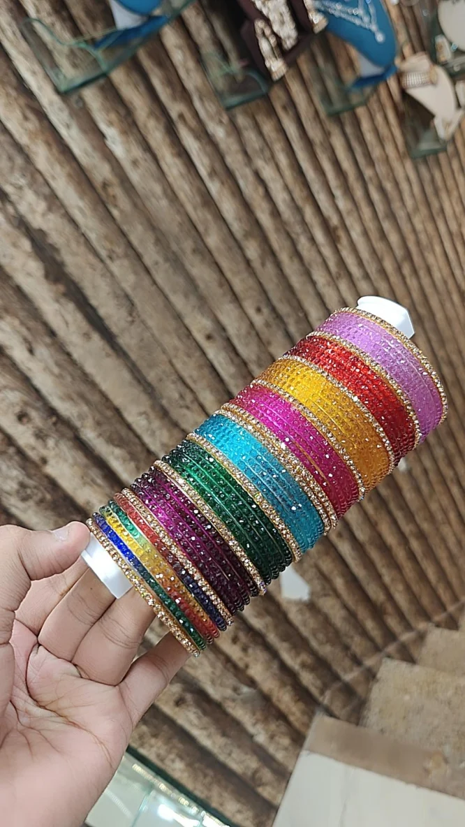 MULTI GLASS BANGLES - Bangles King