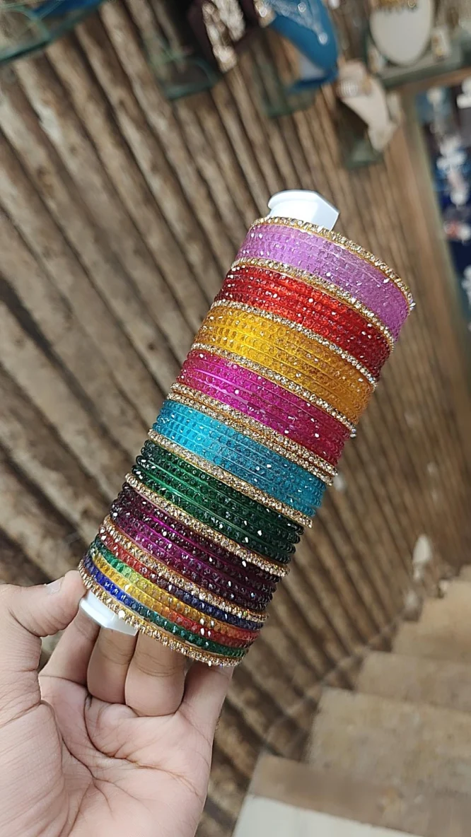 MULTI GLASS BANGLES - Bangles King