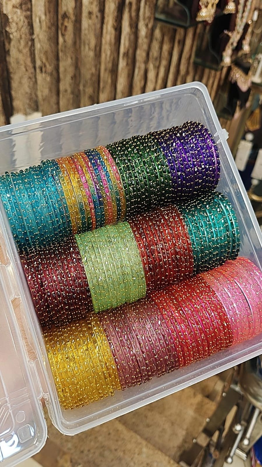 GOLD DROP GLASS BANGLES - Bangles King