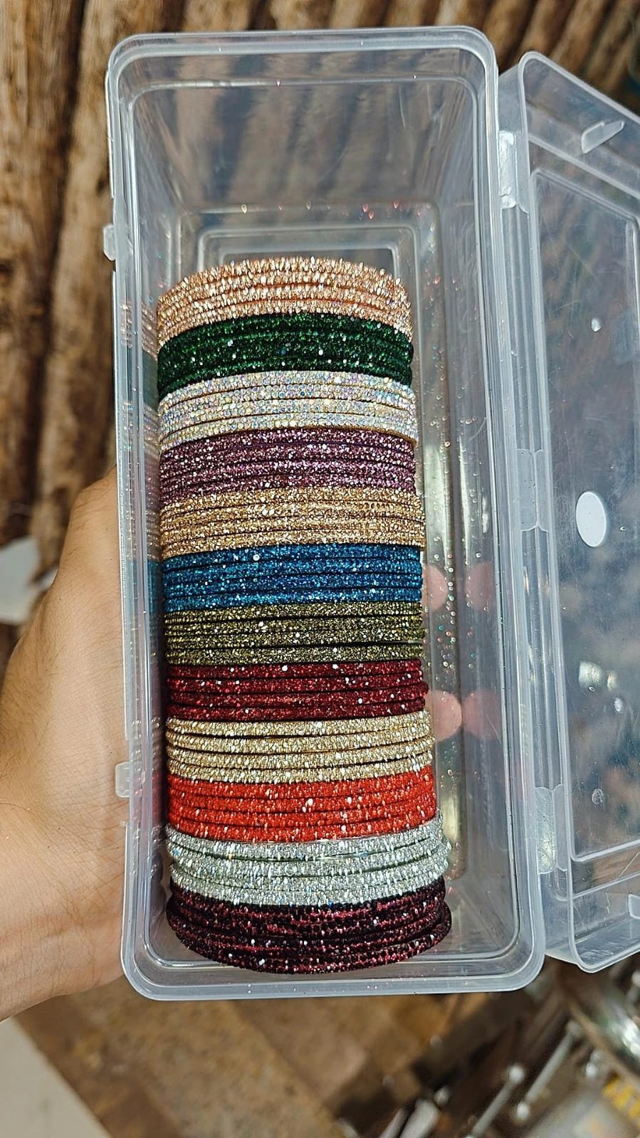 MINI STONE GLASS COMBO BOX - Bangles King