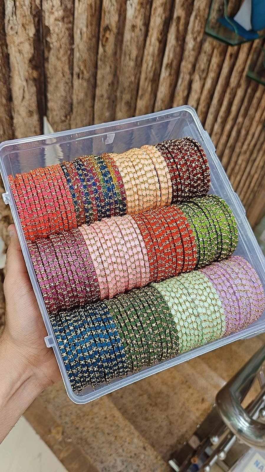 🌸 FLOWER GLASS BANGLES – 12 COLOURS COMBO 🌸 - Bangles King