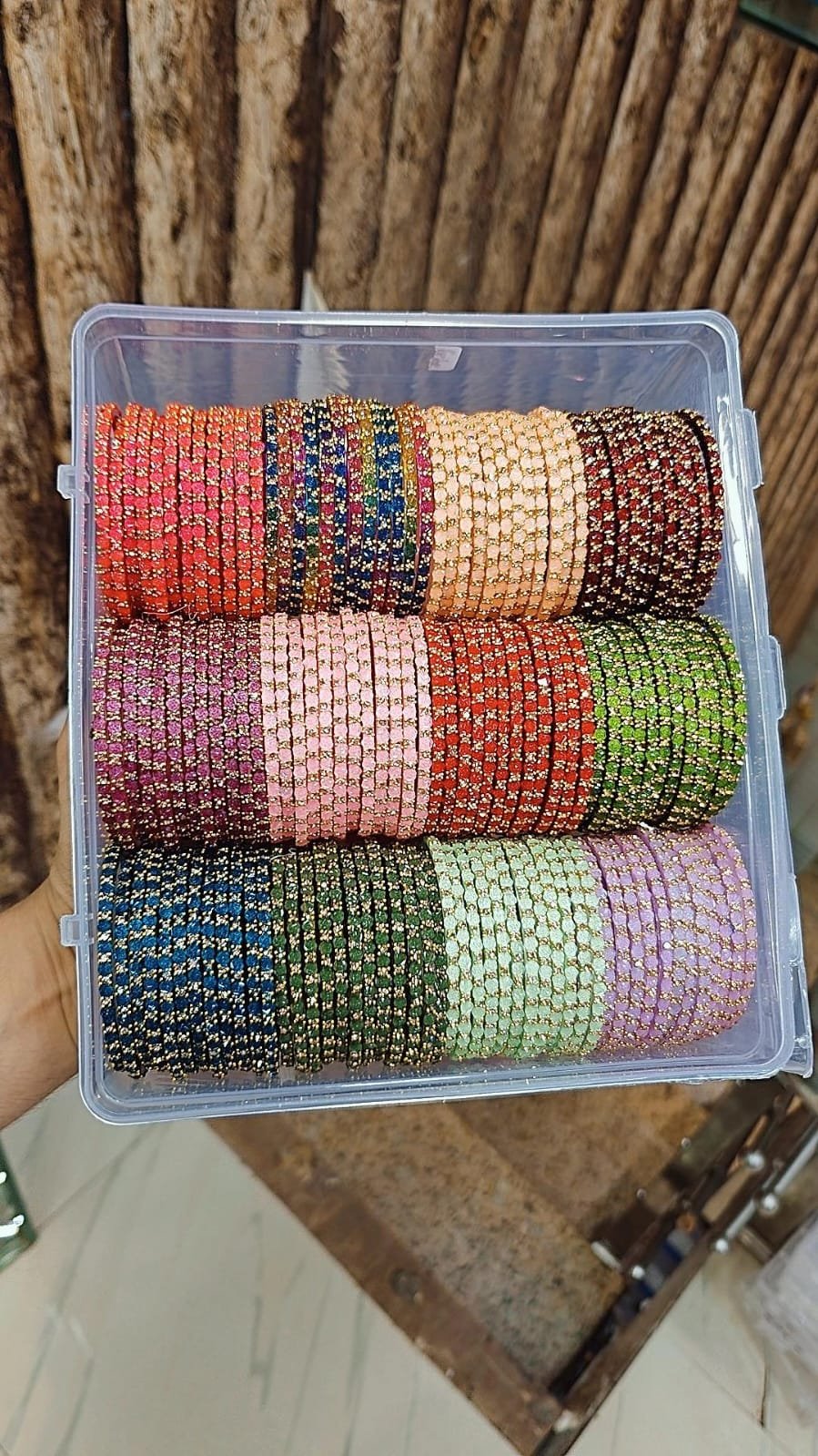 🌸 FLOWER GLASS BANGLES – 12 COLOURS COMBO 🌸 - Bangles King