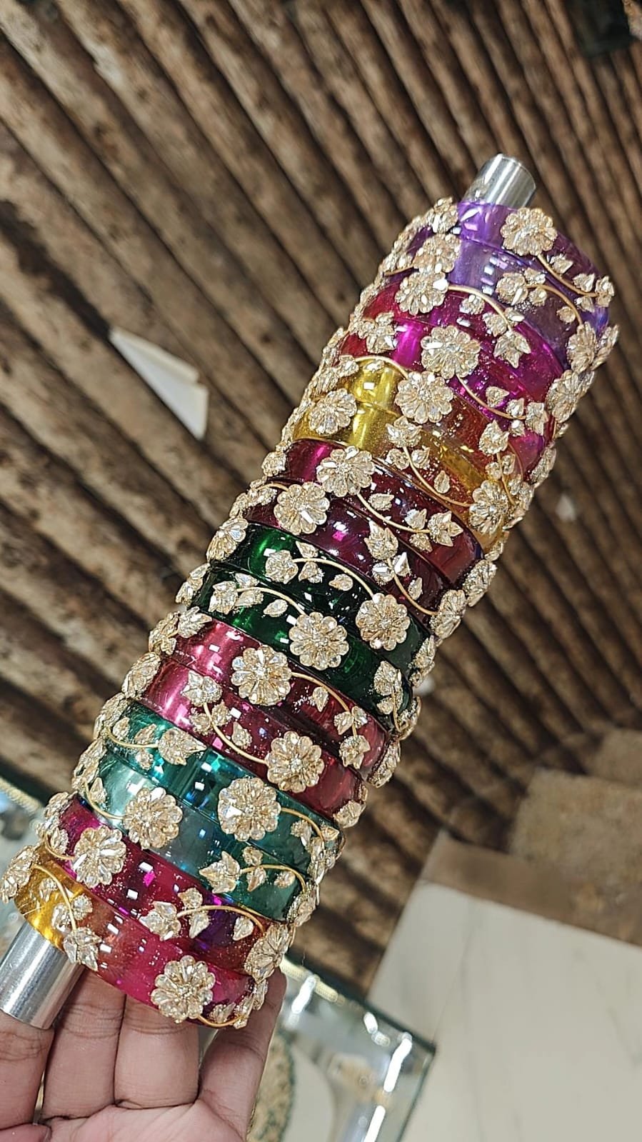 FLOWER 🌹 GLOSSY GLASS KADA - Bangles King