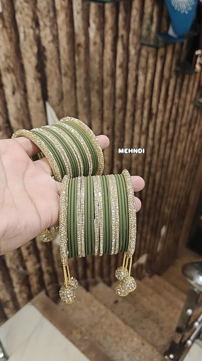 KOLKATA STONE BANGLES SET - Bangles King