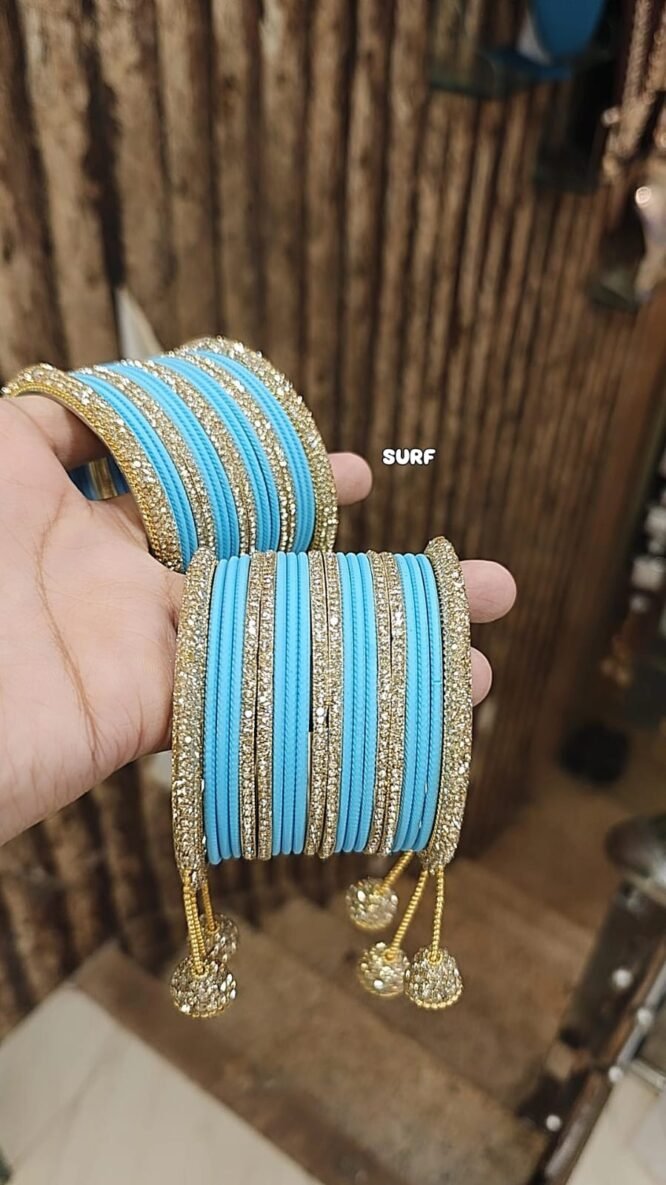KOLKATA STONE BANGLES SET - Bangles King