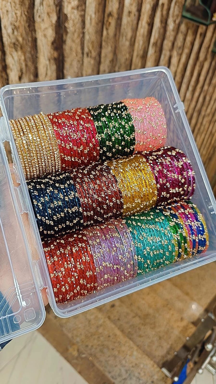 CRYSTAL STONE DROP GLASS BANGLES - Bangles King