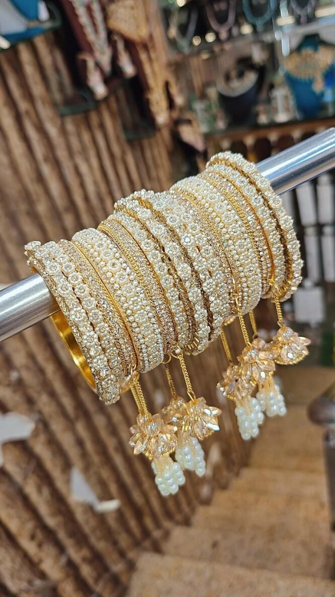 🌟 SHADOW RIZA GOLD STONE SET 🌟 - Bangles King