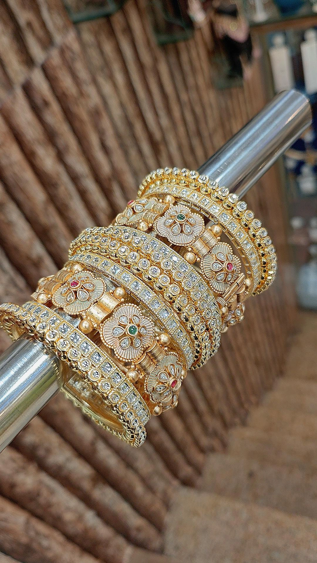 MINI KUNDAN RAJWADI SET - Bangles King